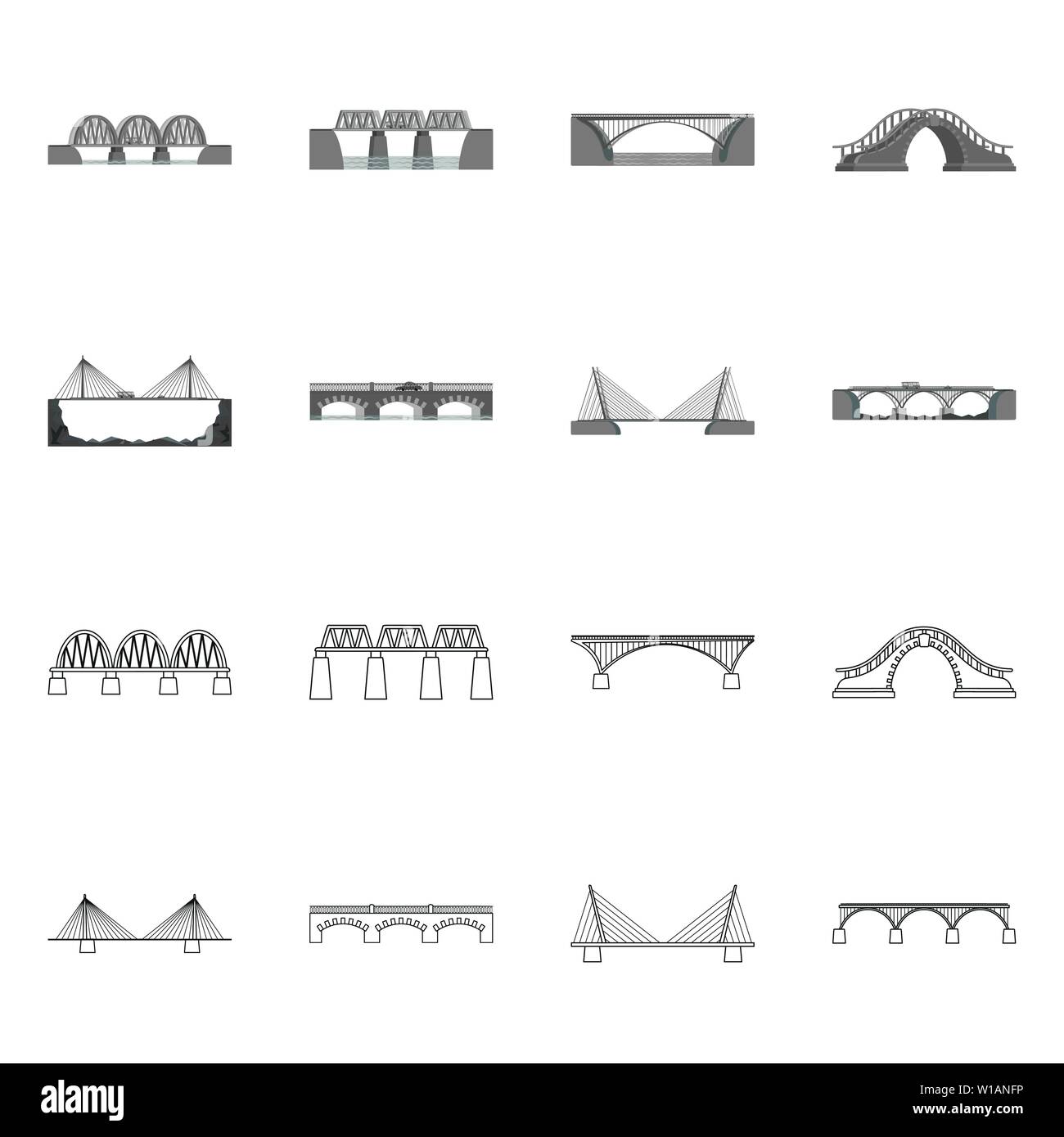 Isolated Object Of Connection And Design Symbol Collection Of