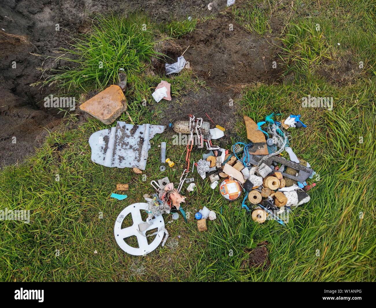 Norway. 1st July, 2019. An image of some of the garbage that has ...
