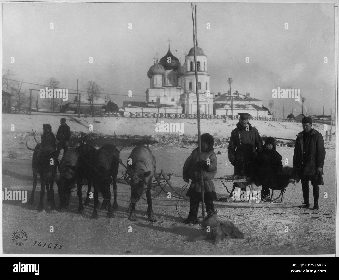 American officers frequently employed reindeer teams in crossing the ...