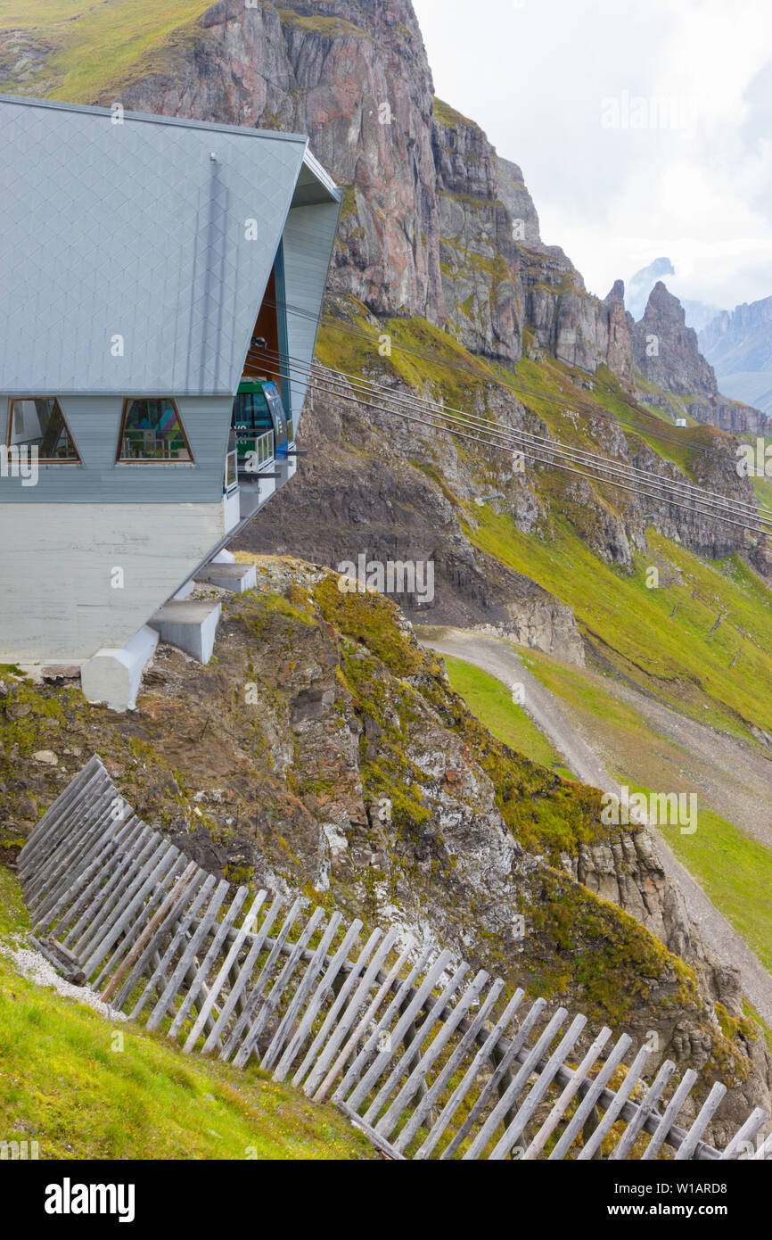 modern building on top of the mountain in Arabba ski resort Stock Photo ...