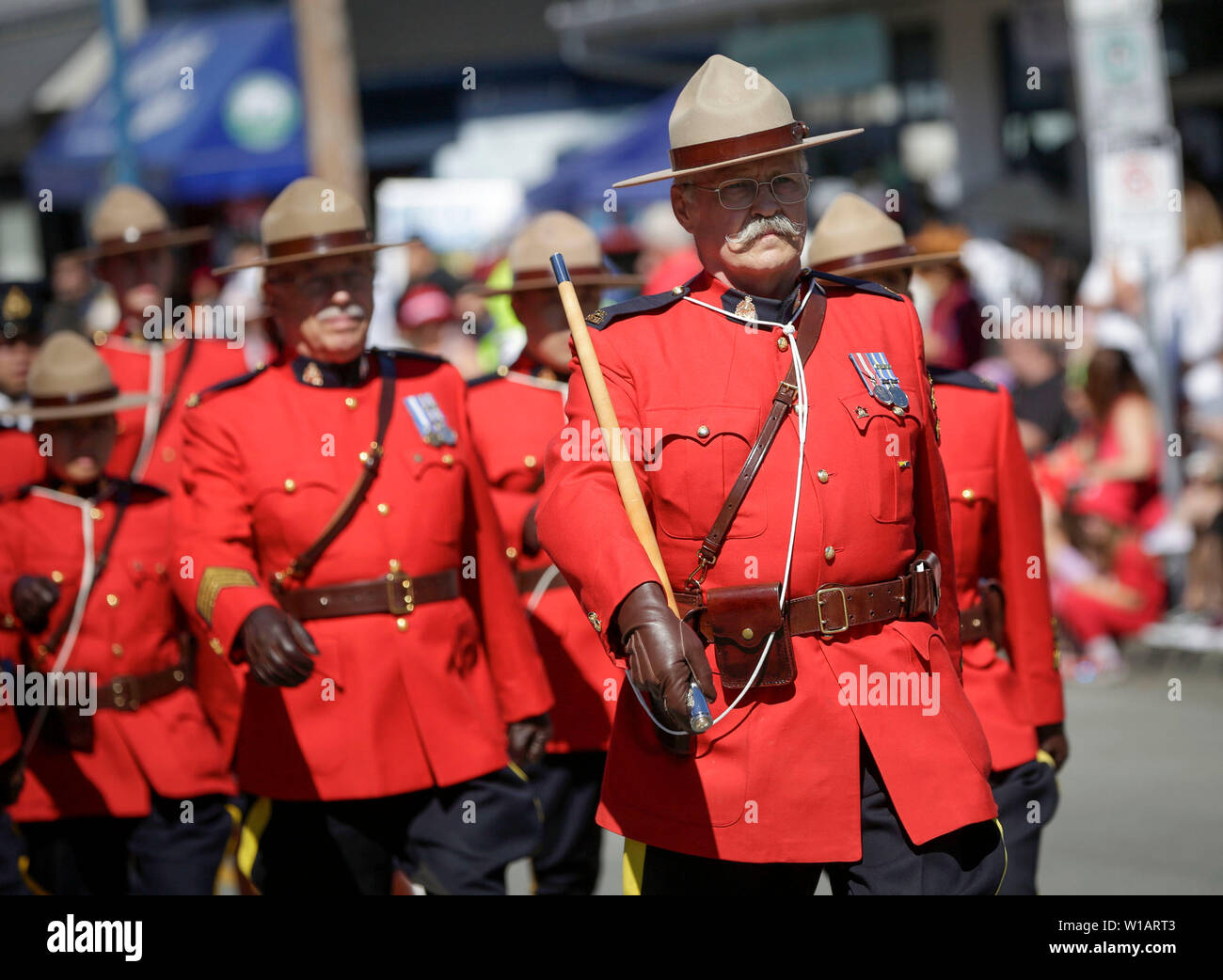 Richmond, Canada. 1st July, 2019. Members from Royal Canadian Mounted ...