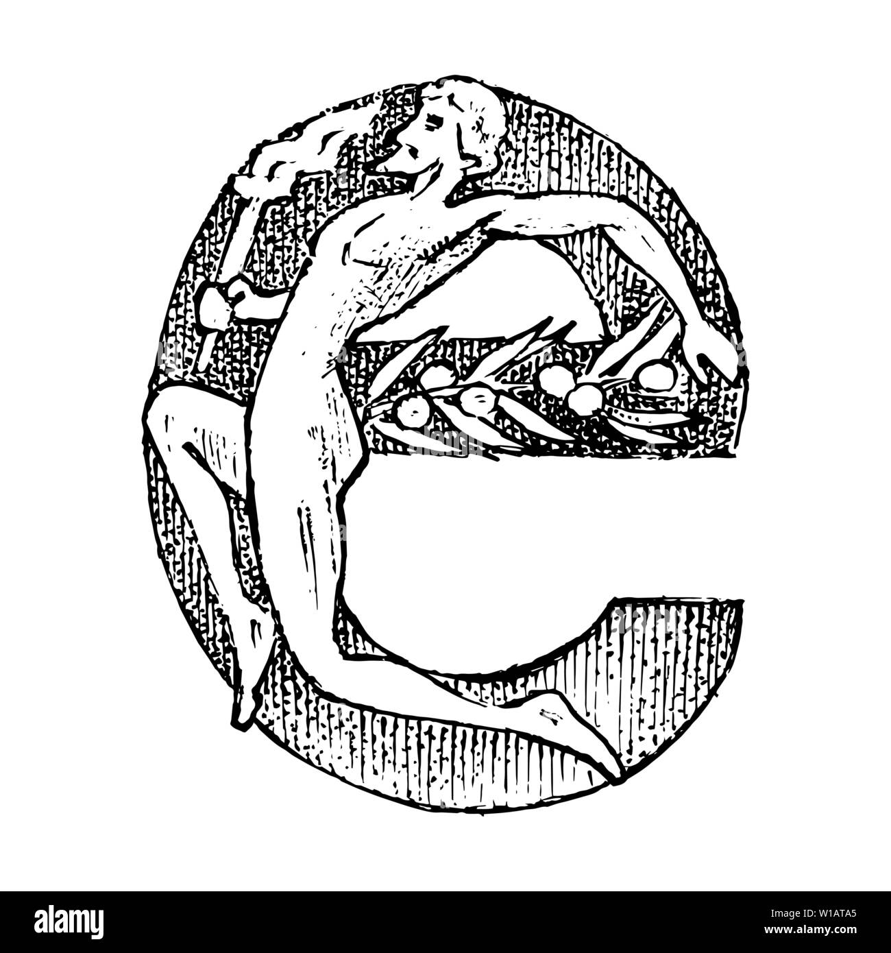 Illuminated manuscript alphabet hi-res stock photography and images - Alamy