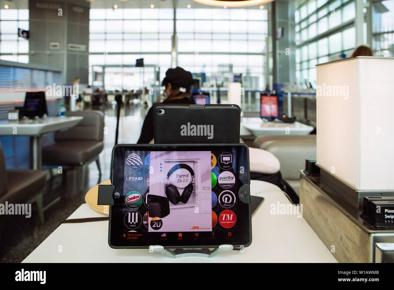 Ipad tablets in George Bush Intercontinental Airport, Houston, Texas ...