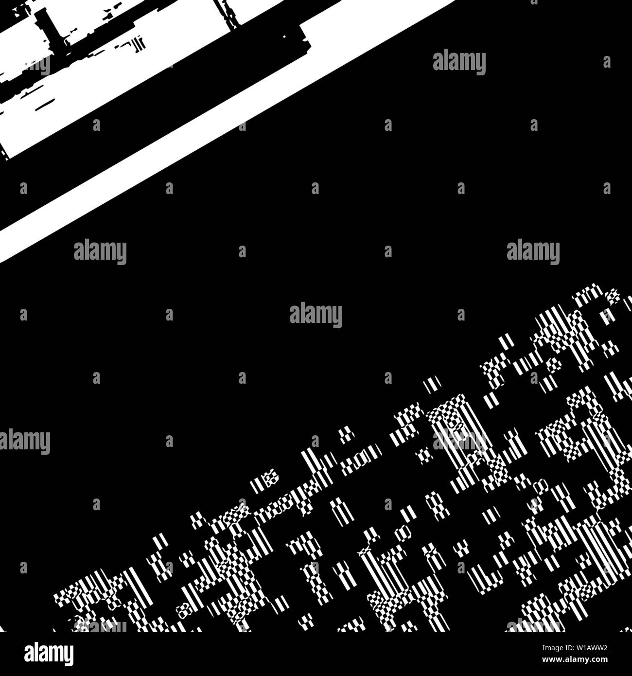Glitch noise overlay digital distortion Black and White Stock Photos ...