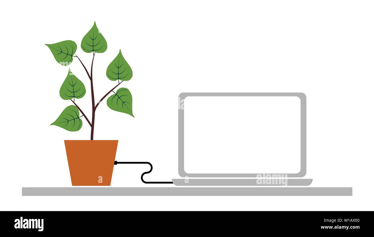 Nature and technology - information sharing Stock Vector Image & Art ...