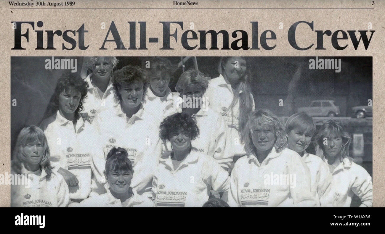 MAIDEN, The all-female crew of Maiden; bottom, second from left: Tracy ...