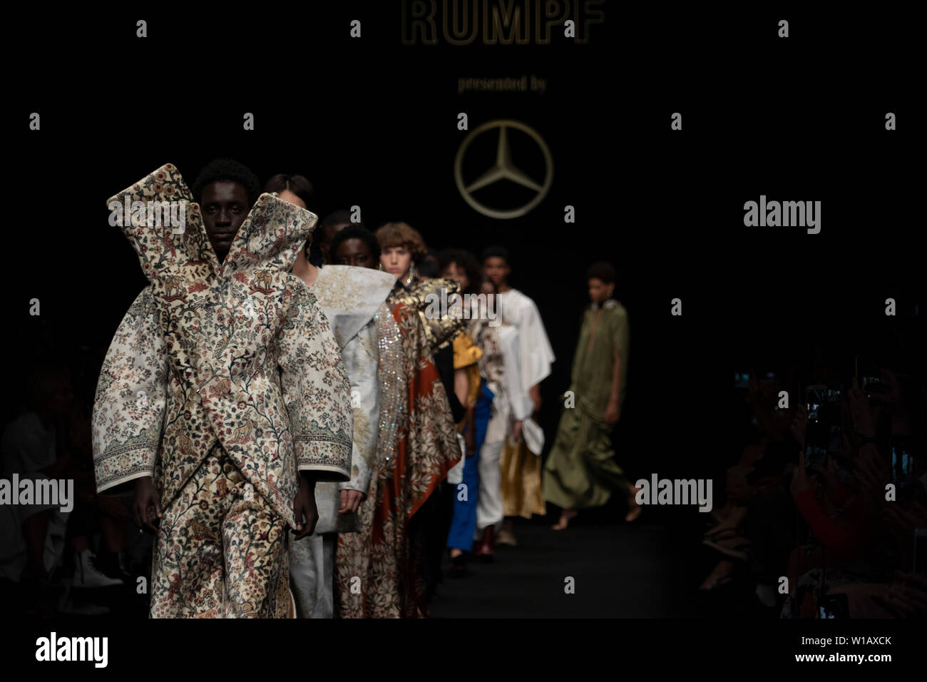 A model during show by Christoph Rump prestented by Mercedes Benz ...