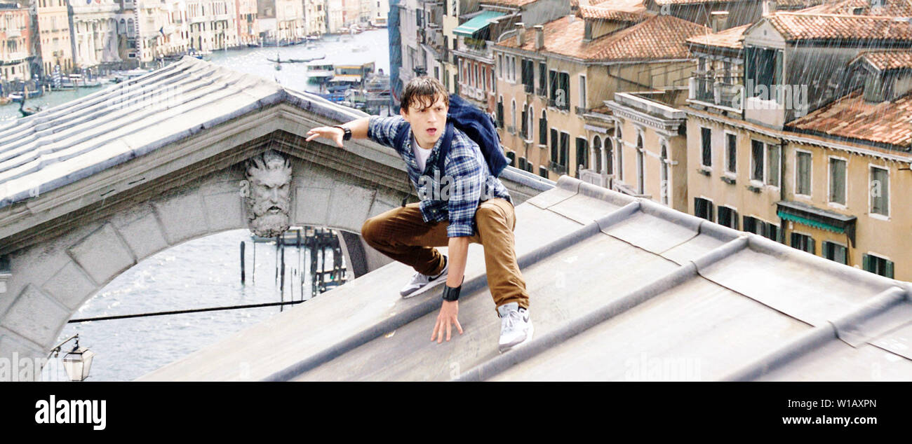 SPIDER-MAN: FAR FROM HOME, Tom Holland, as Peter Parker / Spider-Man ...