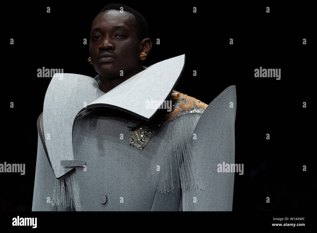 A model during show by Christoph Rump prestented by Mercedes Benz ...