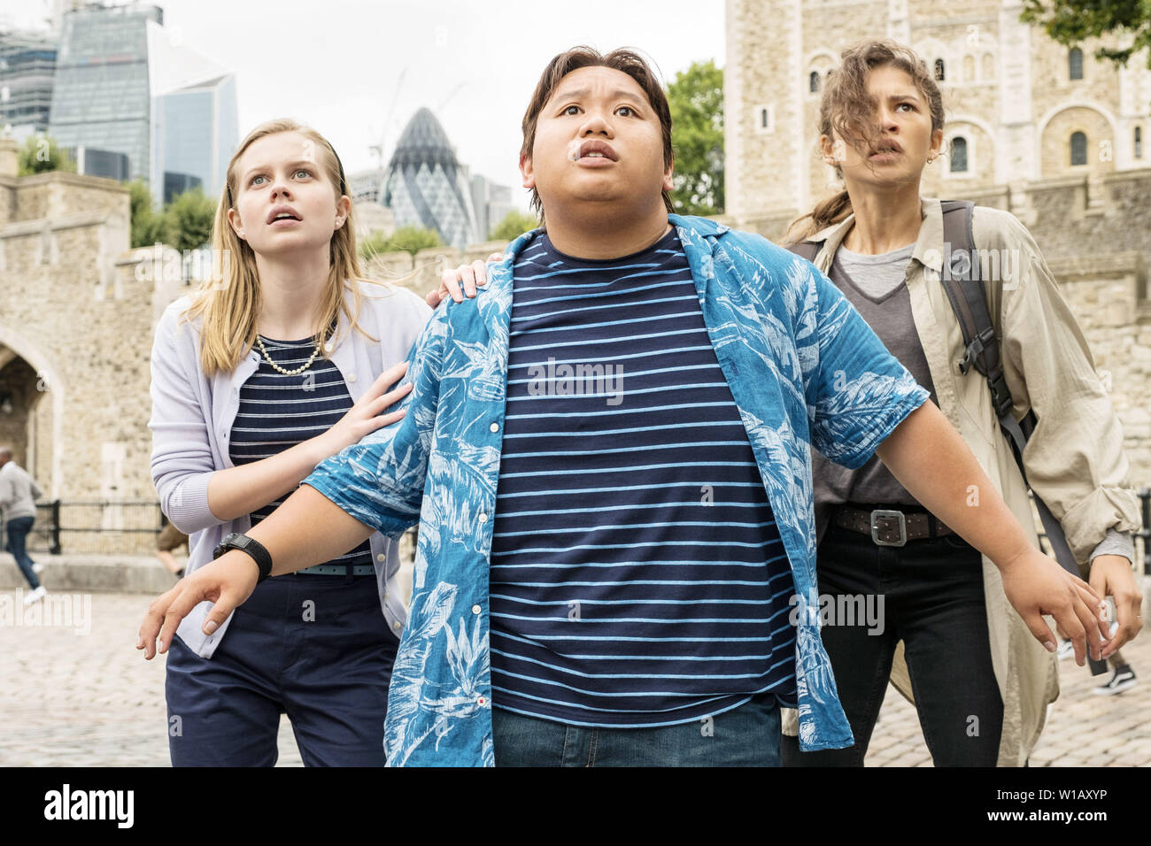 SPIDER-MAN: FAR FROM HOME, from left: Angourie Rice, Jacob Batalon ...