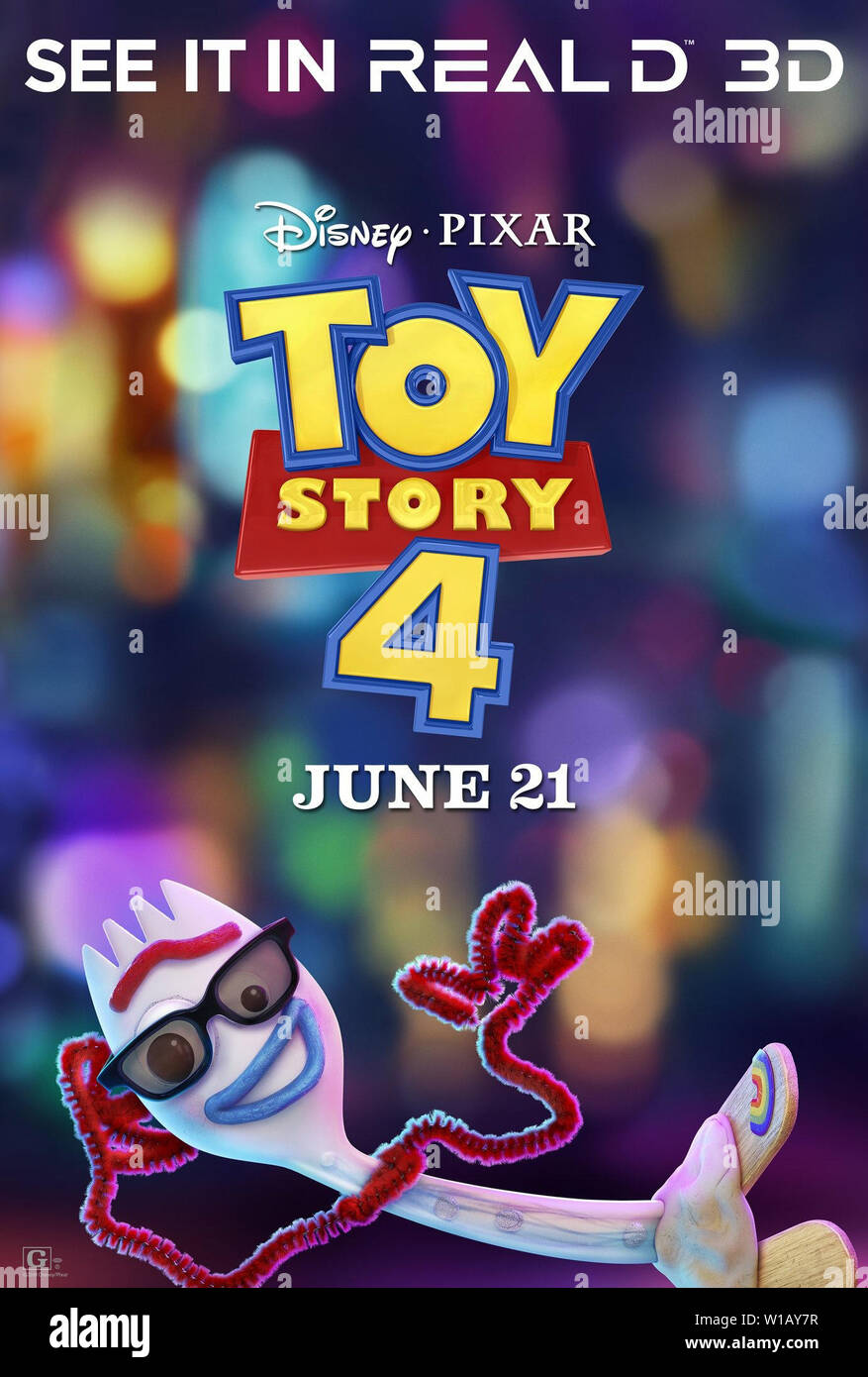 TOY STORY 4, US Real D 3D poster, Forky (voice: Tony Hale), 2019 ...