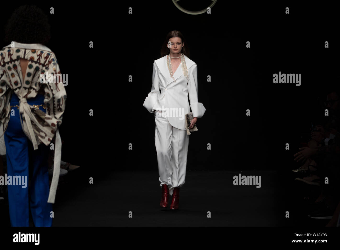 A model during show by Christoph Rump prestented by Mercedes Benz ...