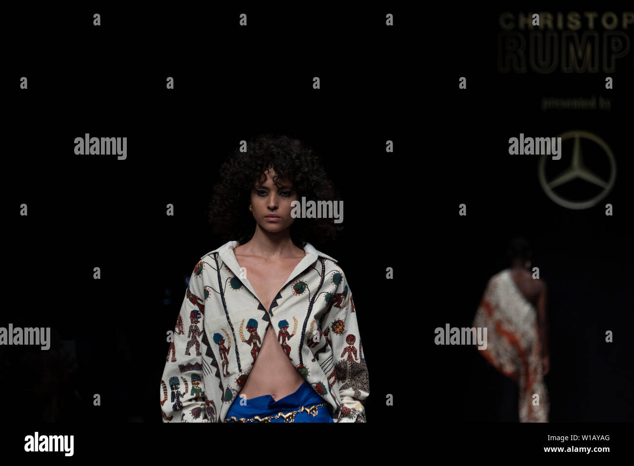 A model during show by Christoph Rump prestented by Mercedes Benz ...