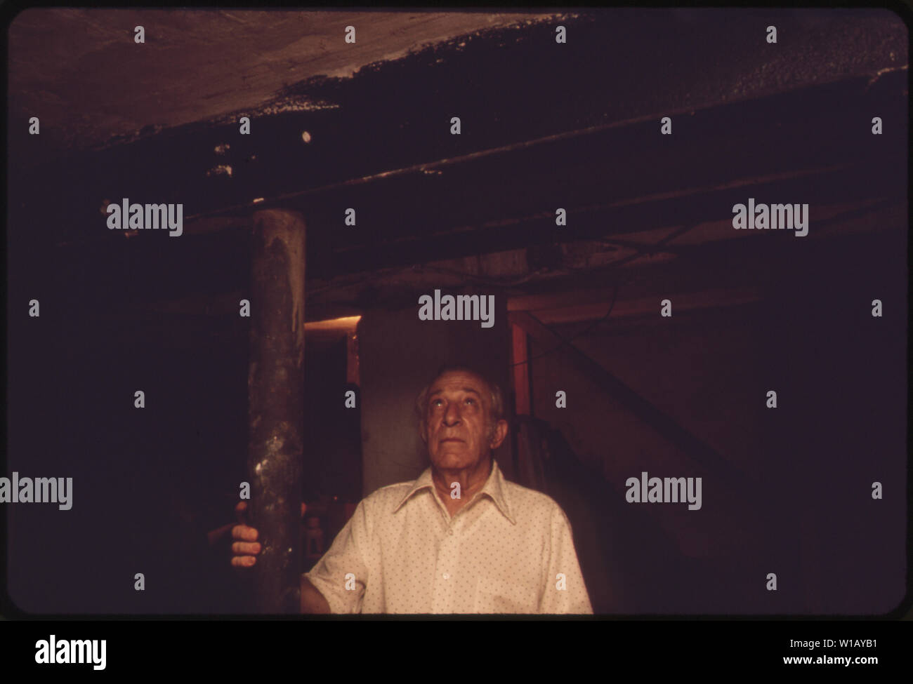 BERNARD PICARELLO TOUCHES STEEL BEAM HE INSTALLED IN 1967 WHEN THE ...