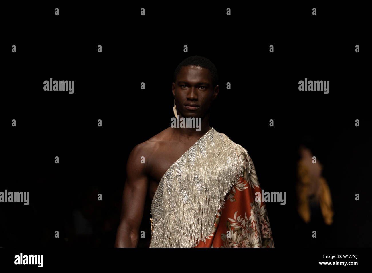 A model during show by Christoph Rump prestented by Mercedes Benz ...