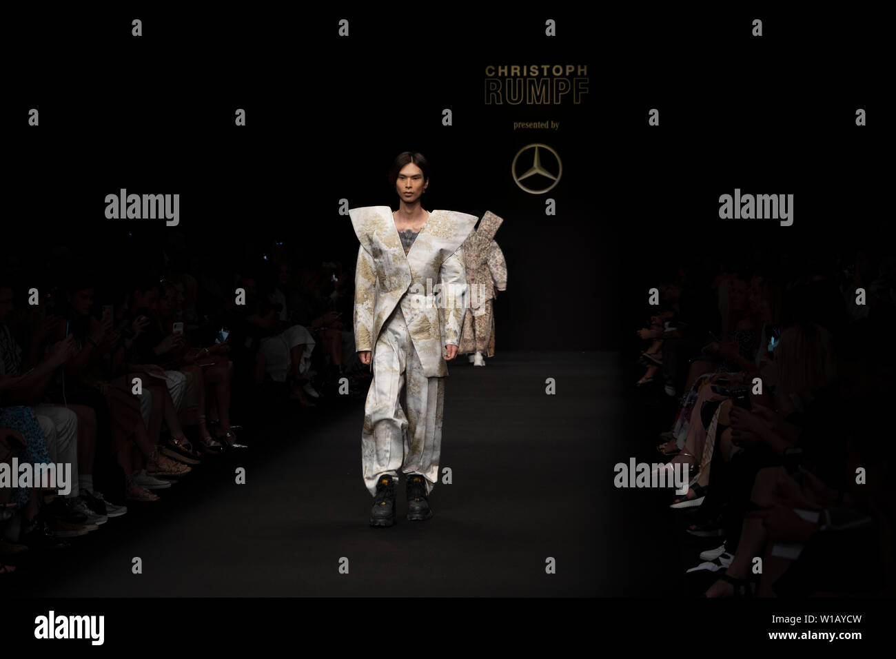 A model during show by Christoph Rump prestented by Mercedes Benz ...