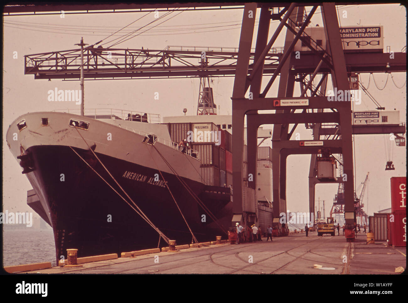 BETHLEHEM STEEL WORKERS AT THE SPARROWS POINT SHIPYARD FOR THE ...