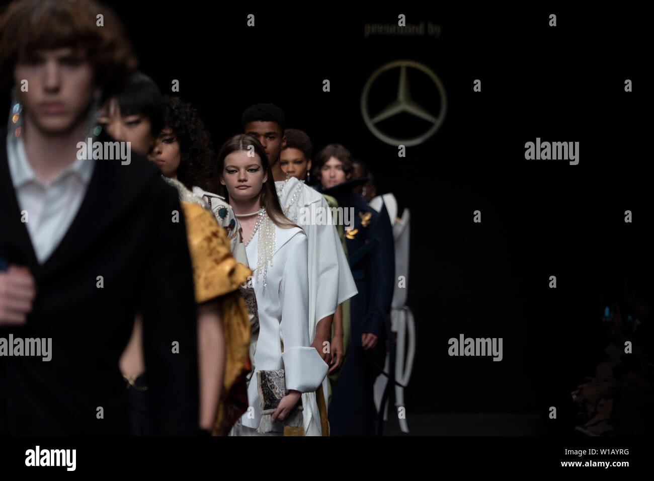 A model during show by Christoph Rump prestented by Mercedes Benz ...