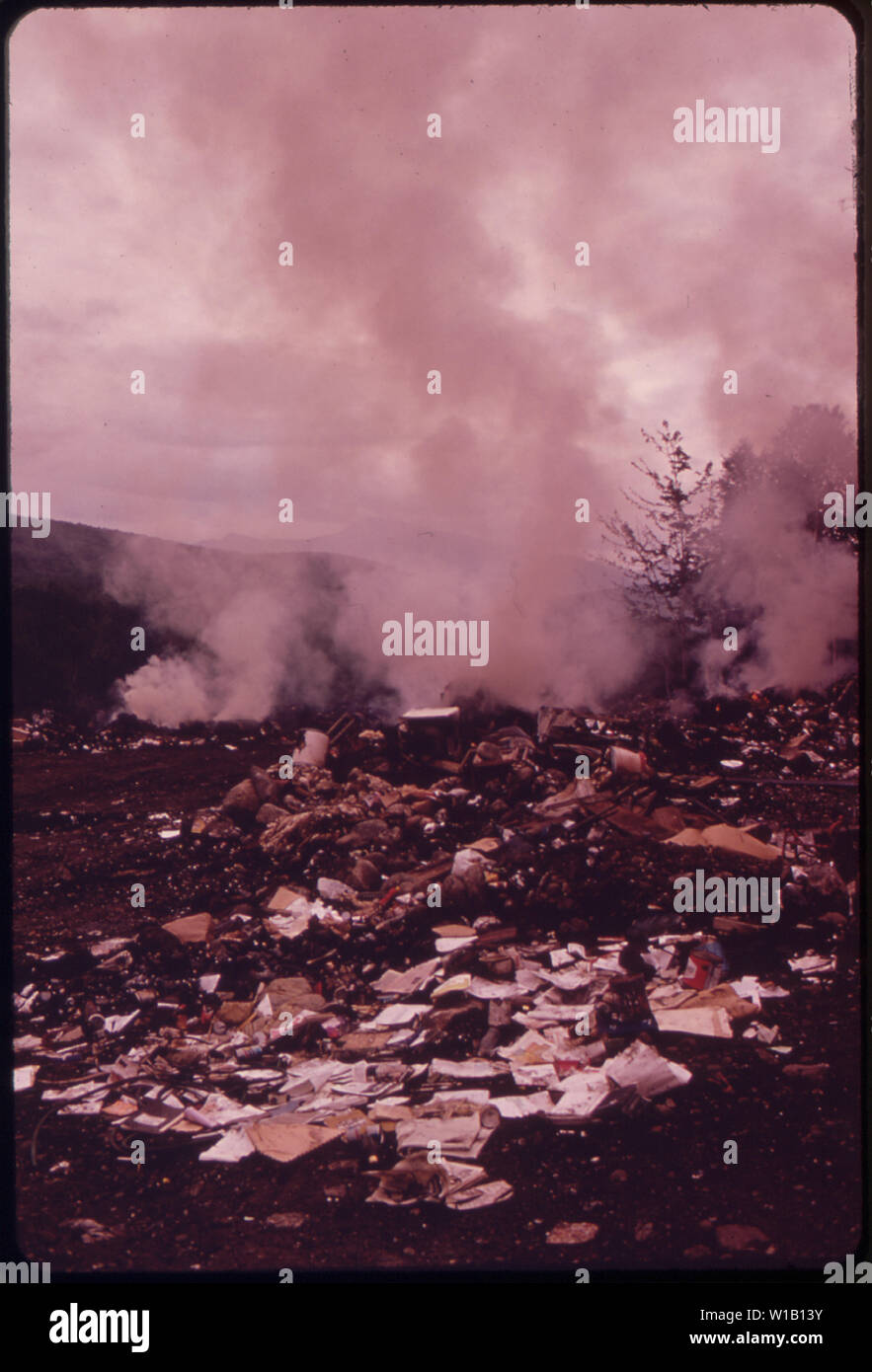 Burning trash at the dump at gorham hi-res stock photography and images ...