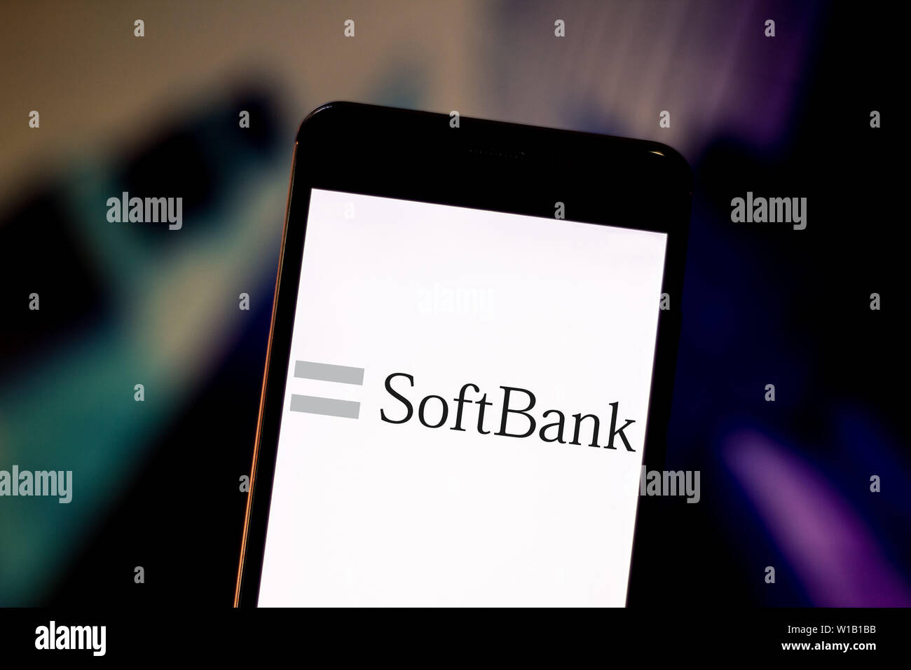 Brazil. 10th June, 2019. In this photo illustration the SoftBank Group ...
