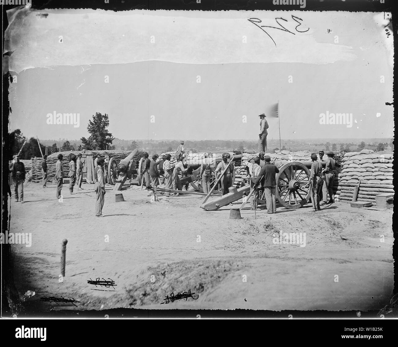 Battery on drill inside of Fort Stock Photo - Alamy