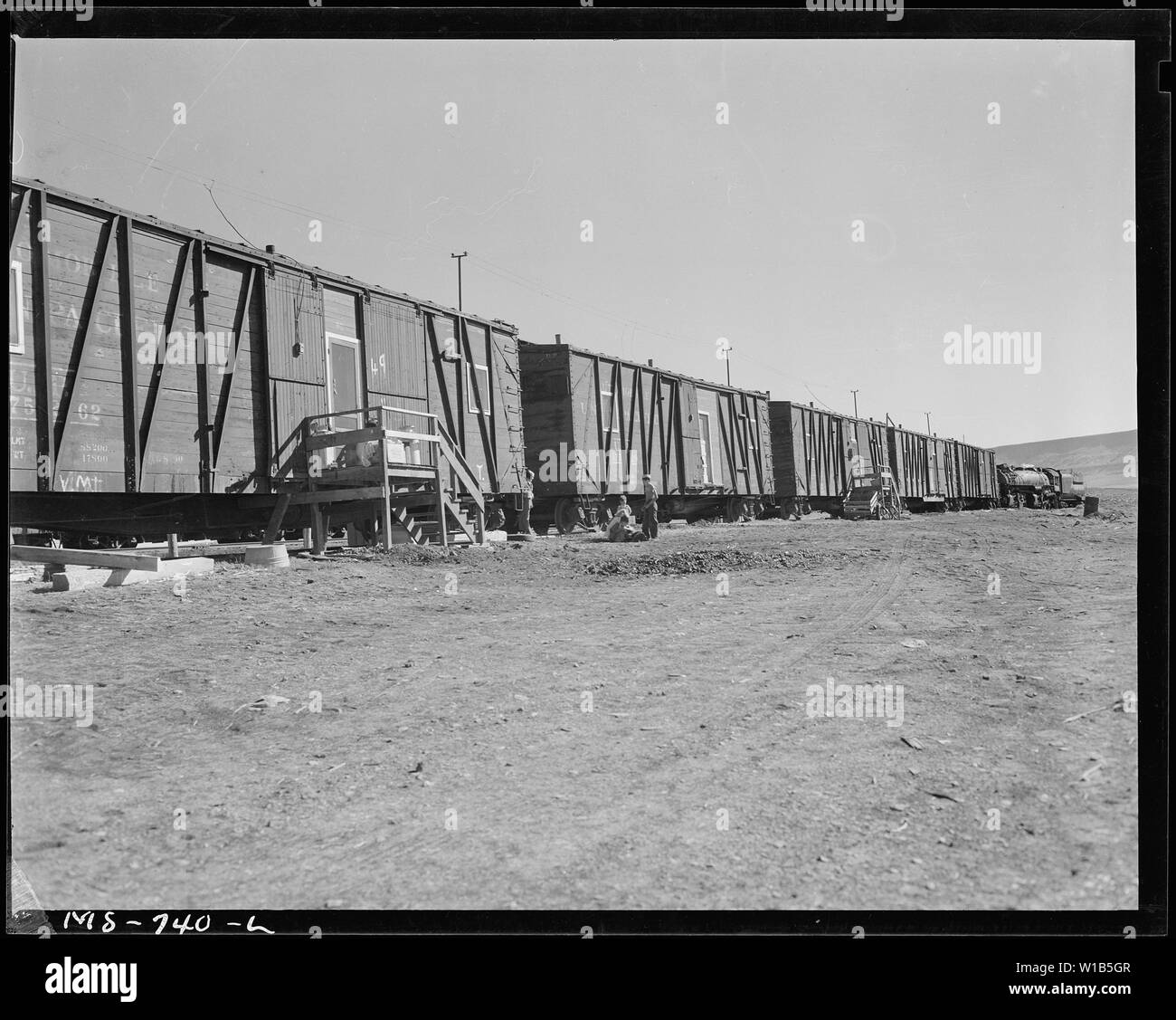Box car homes for miners. This is part of company housing project ...