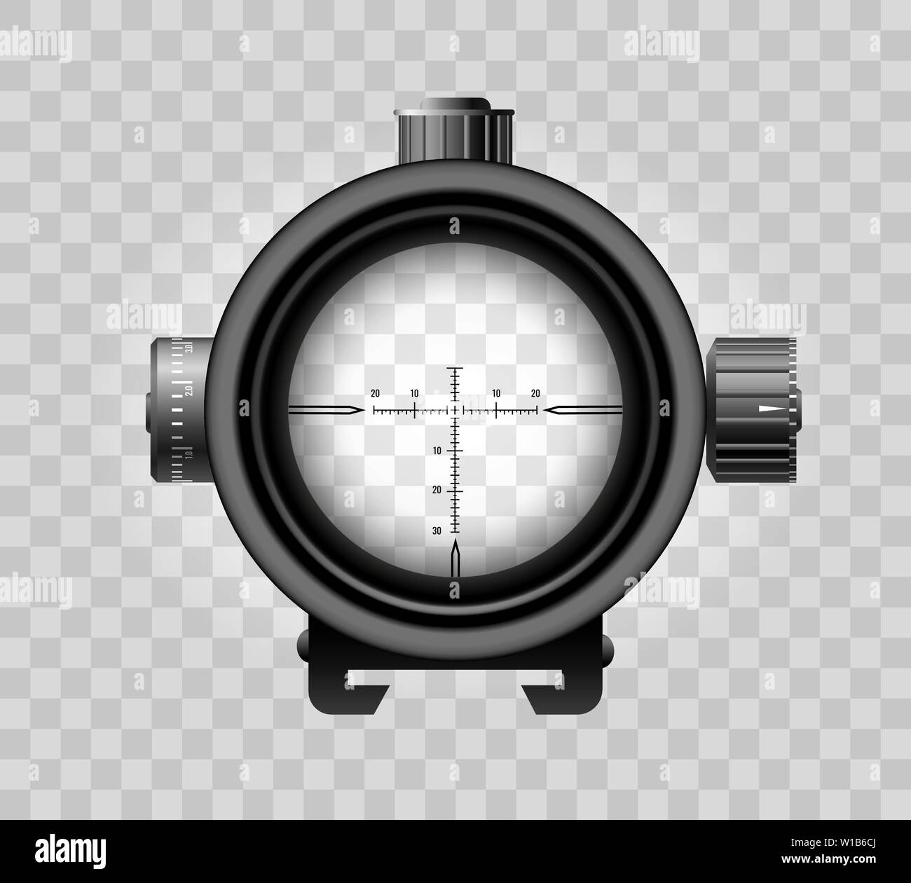Realistic sniper scope. Zoom out sniper view vector army element ... Realistic sniper scope. Zoom out sniper view vector army element ...