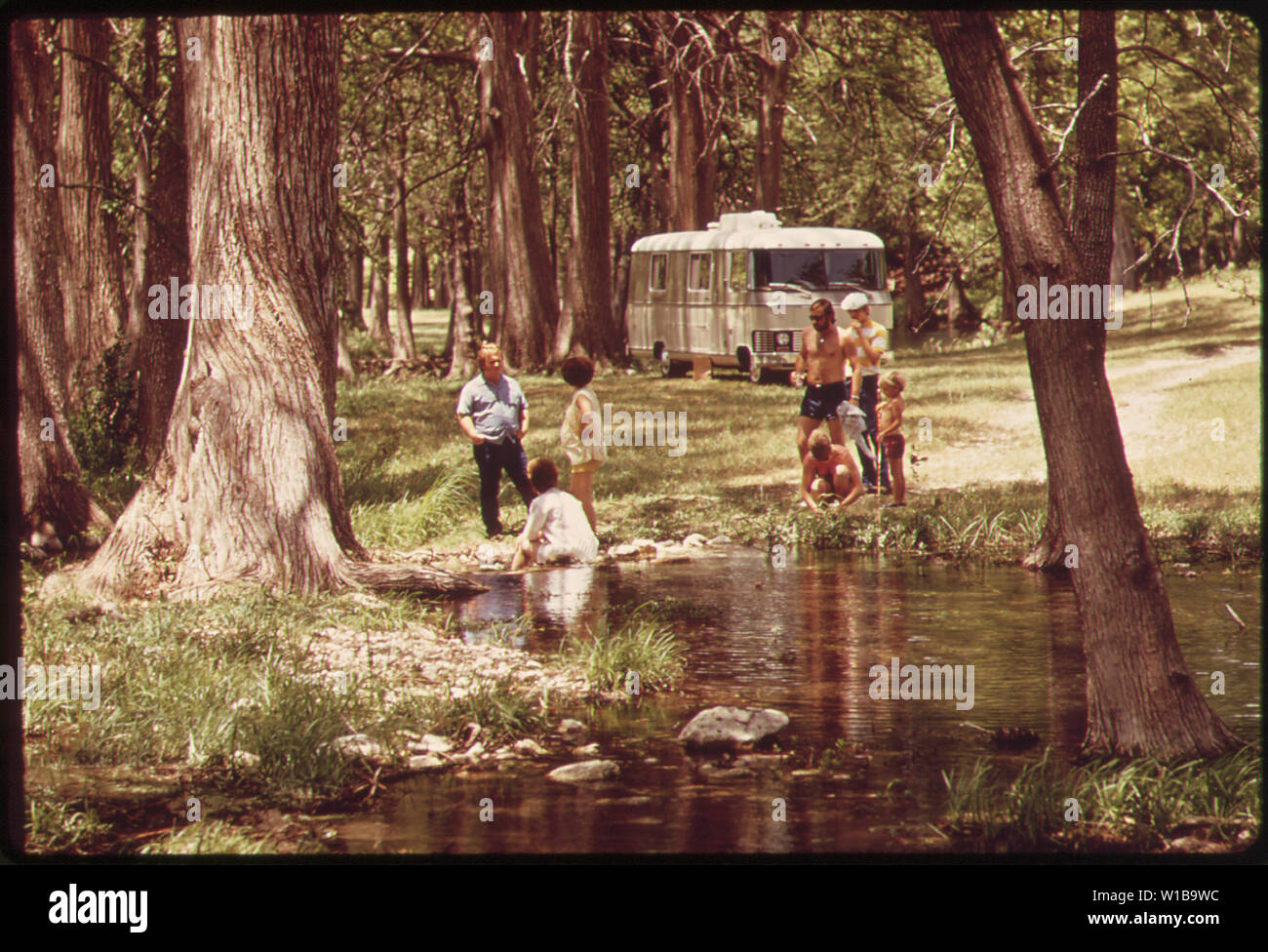 CAMPING BESIDE THE RIO FRIO Stock Photo - Alamy