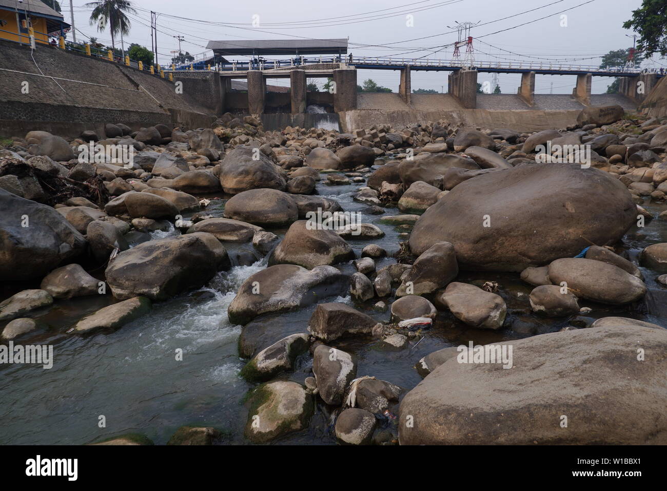 Bogor, Jawa Barat, Indonesia. 1st July, 2019. View of the dry dam.Areas ...