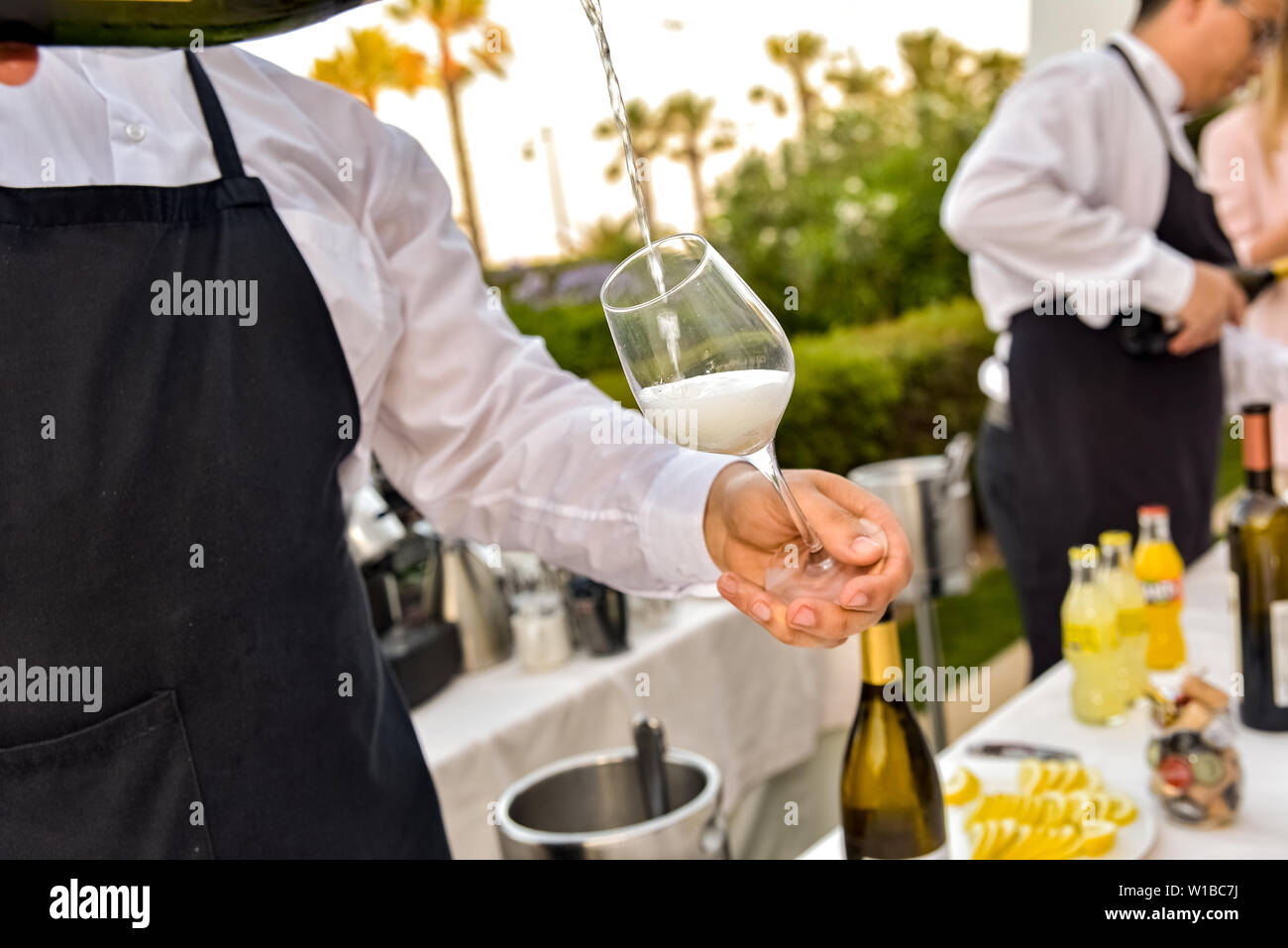 Professional barman pouring beer in hi-res stock photography and images ...