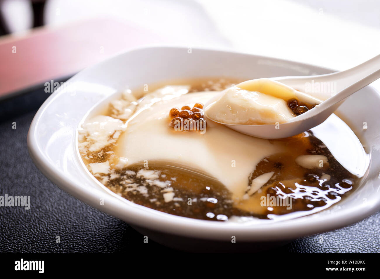 Popular Taiwan gourmet - Dessert of tapioca pearl ball (bubble) mixed ...