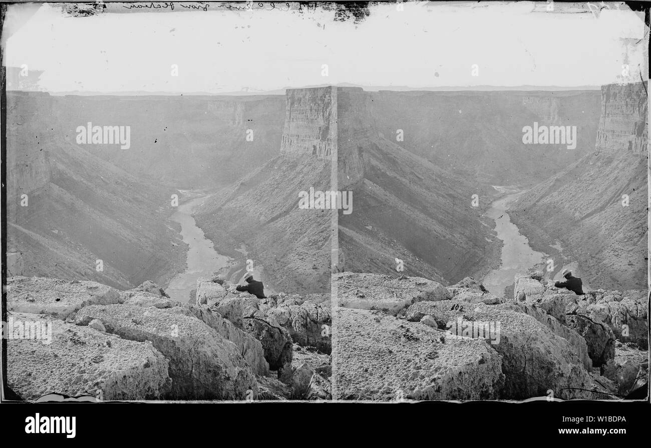COLORADO RIVER, FROM PLATEAU BELOW THE PARIA, MARBLE CANYON, 1200 FEET ...