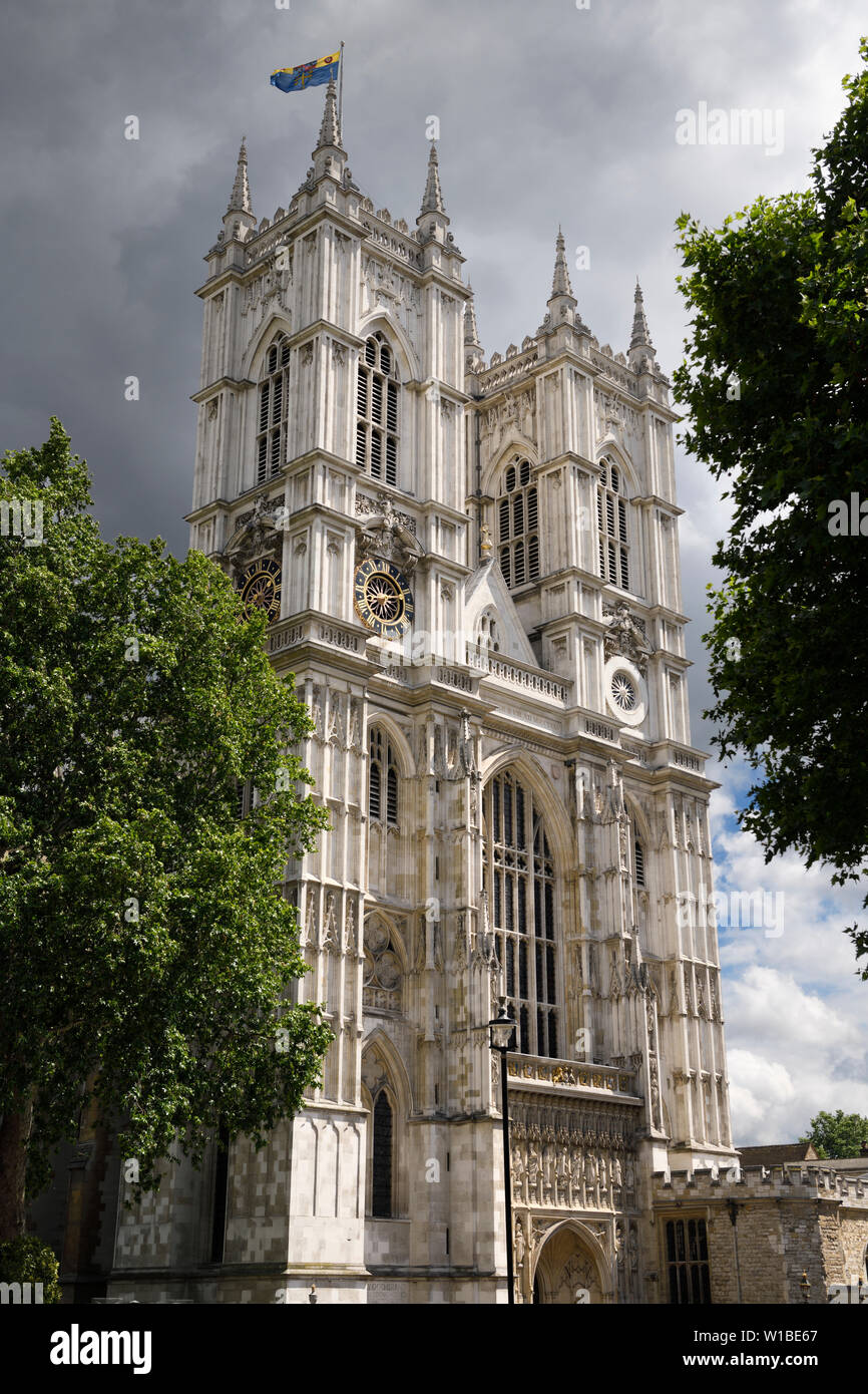 Westminster Abbey Gothic facade also known as the Collegiate Church of ...