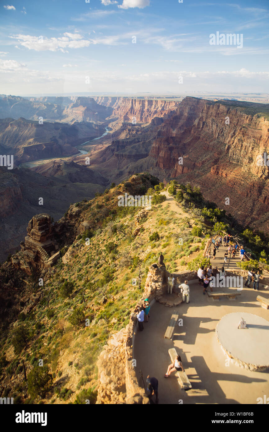 View from the watchtower in Desert View, Grand Canyon National Park ...
