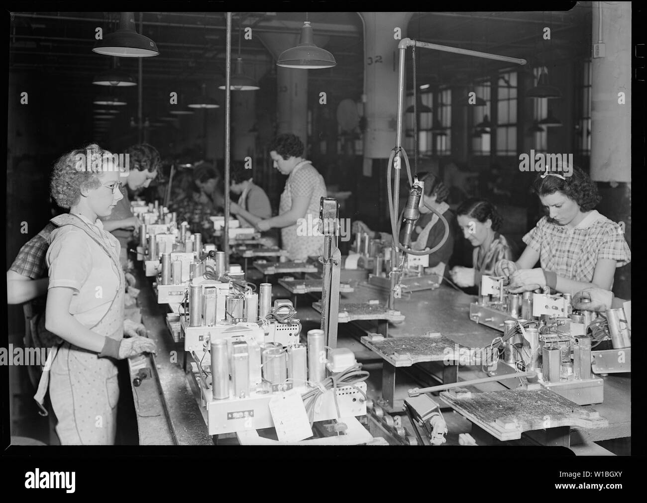 Camden, New Jersey - Radio. RCA Victor. End of Chassis assembly line ...