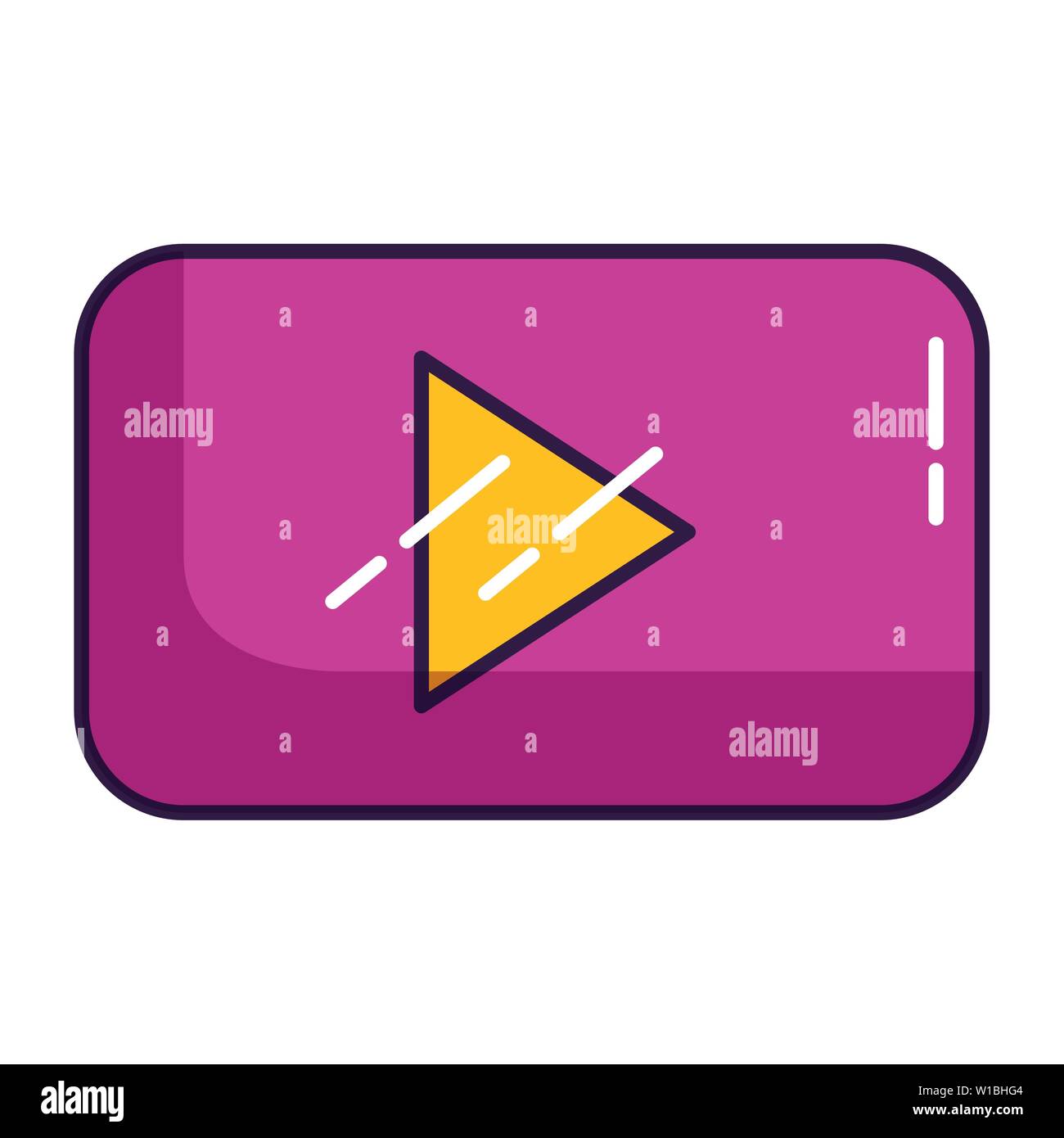 video player button on white background vector illustration Stock ...