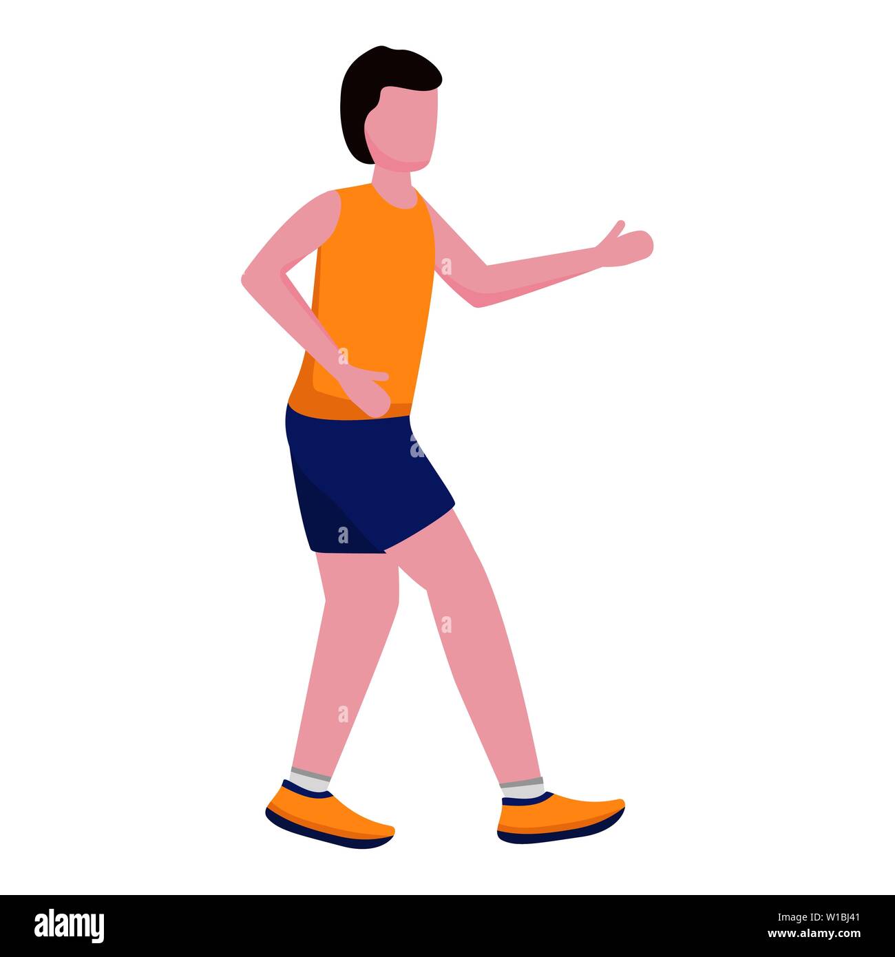 man in sport clothes running activity vector illustration Stock Vector ...