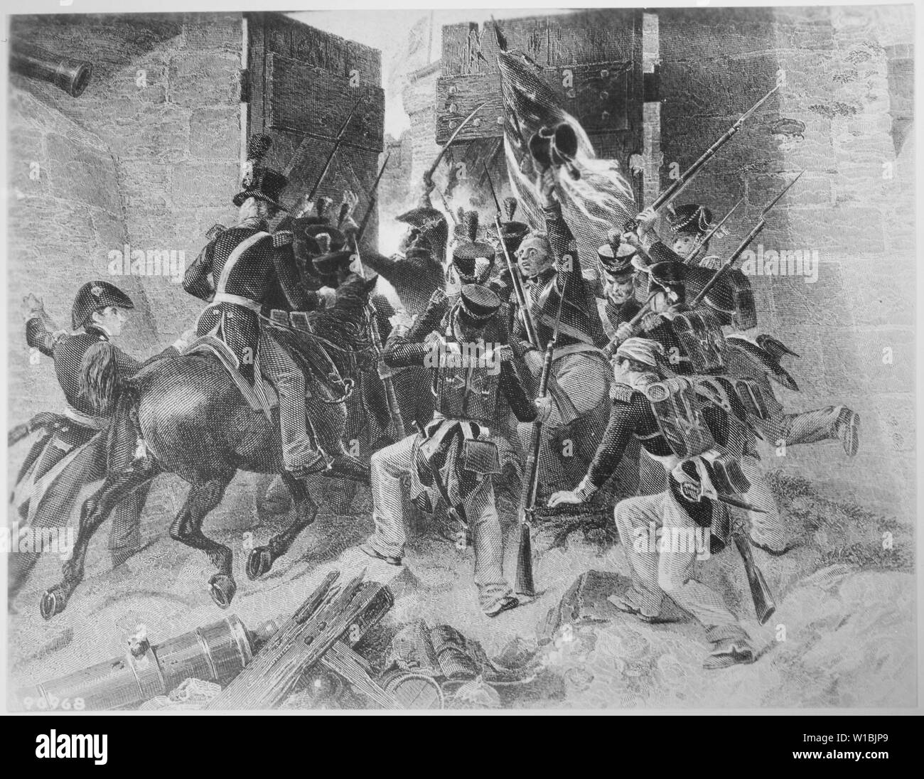 Capture of Fort George. Colonel Winfield Scott leading the attack. July ...