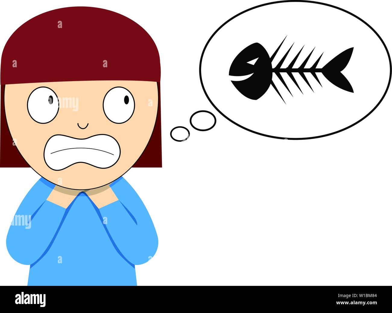 Stuck in throat Stock Vector Images - Alamy