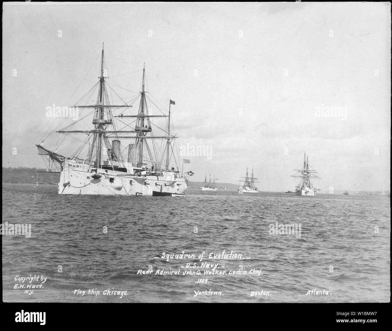 Chicago. Leading the Squadron of Evolution, 1889 Stock Photo - Alamy