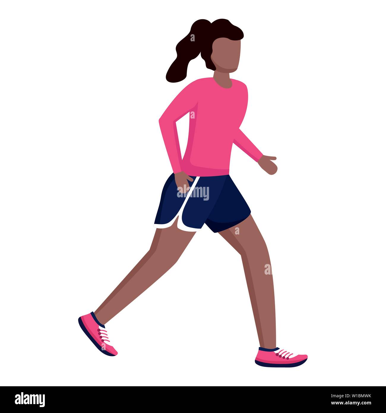 woman in sport clothes running activity vector illustration Stock ...