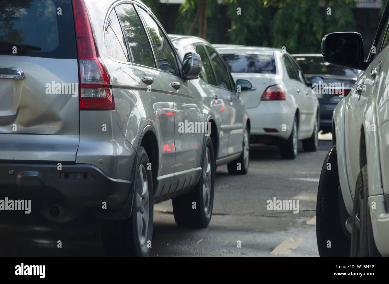 Car on the road, traffic jam Stock Photo - Alamy