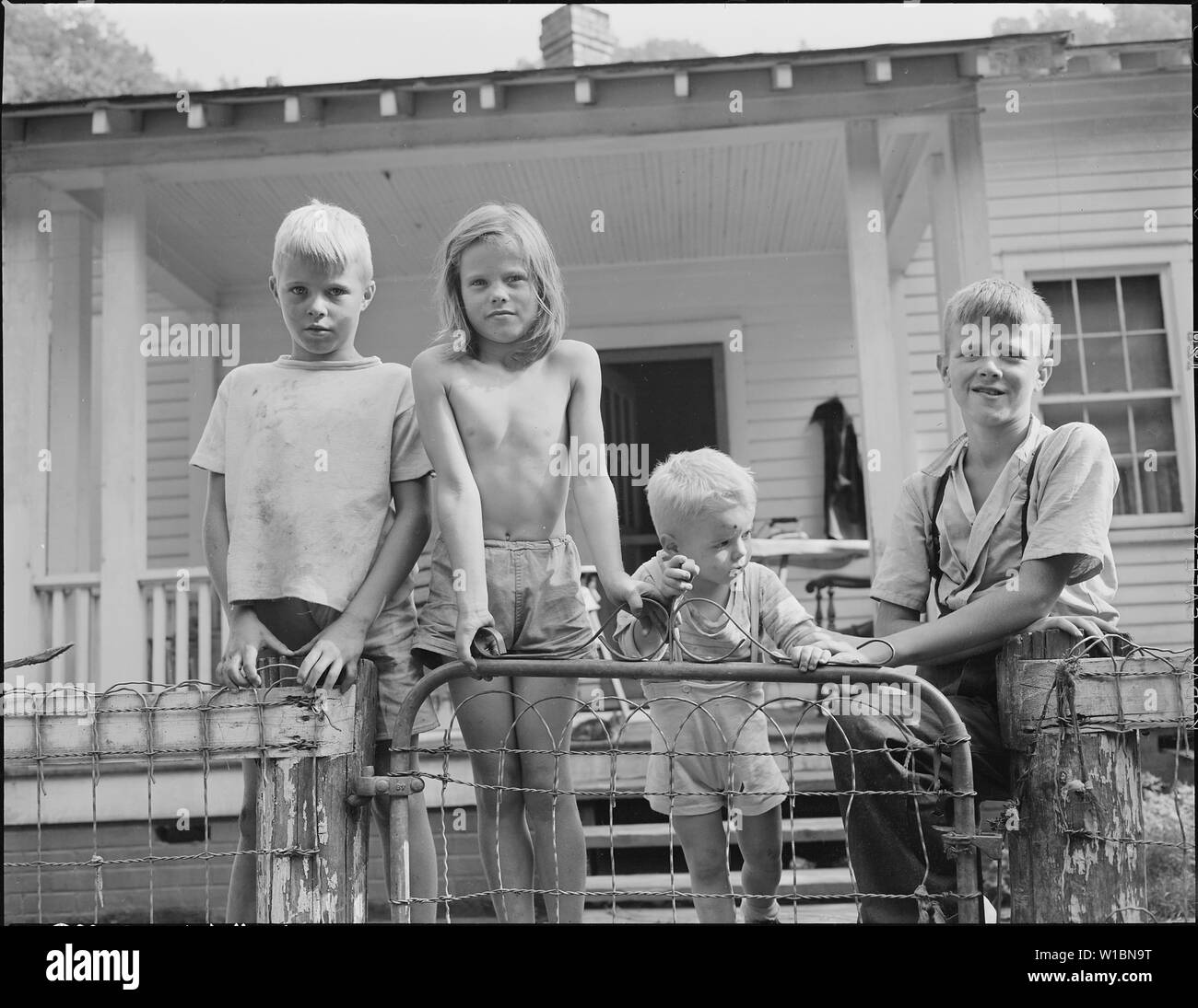Children of John Ward, miner, who lives in company housing project ...