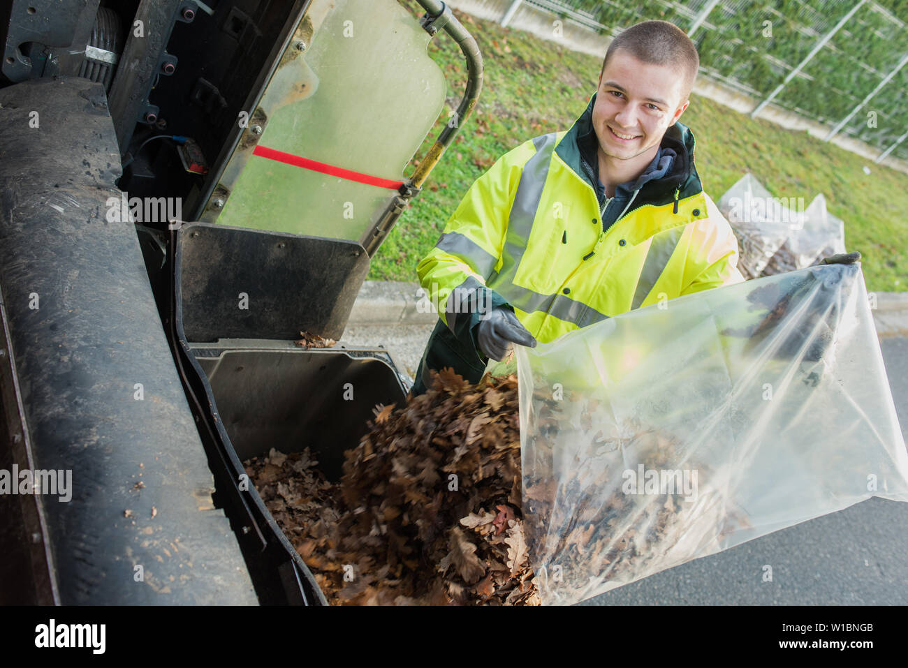 Collecting rubbish garden hi-res stock photography and images - Alamy