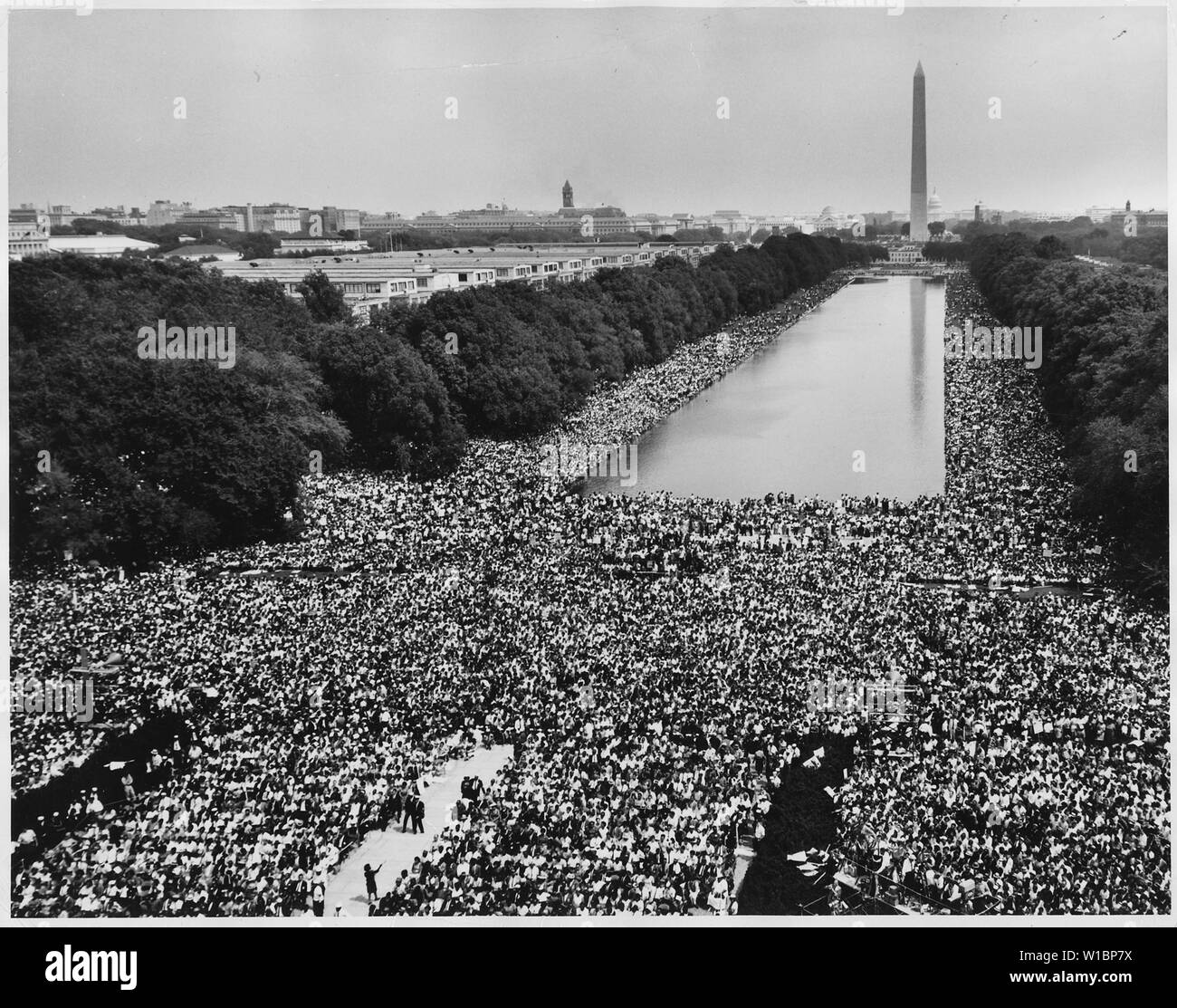 Civil Rights March on Washington, D.C. [A wide-angle view of marchers ...