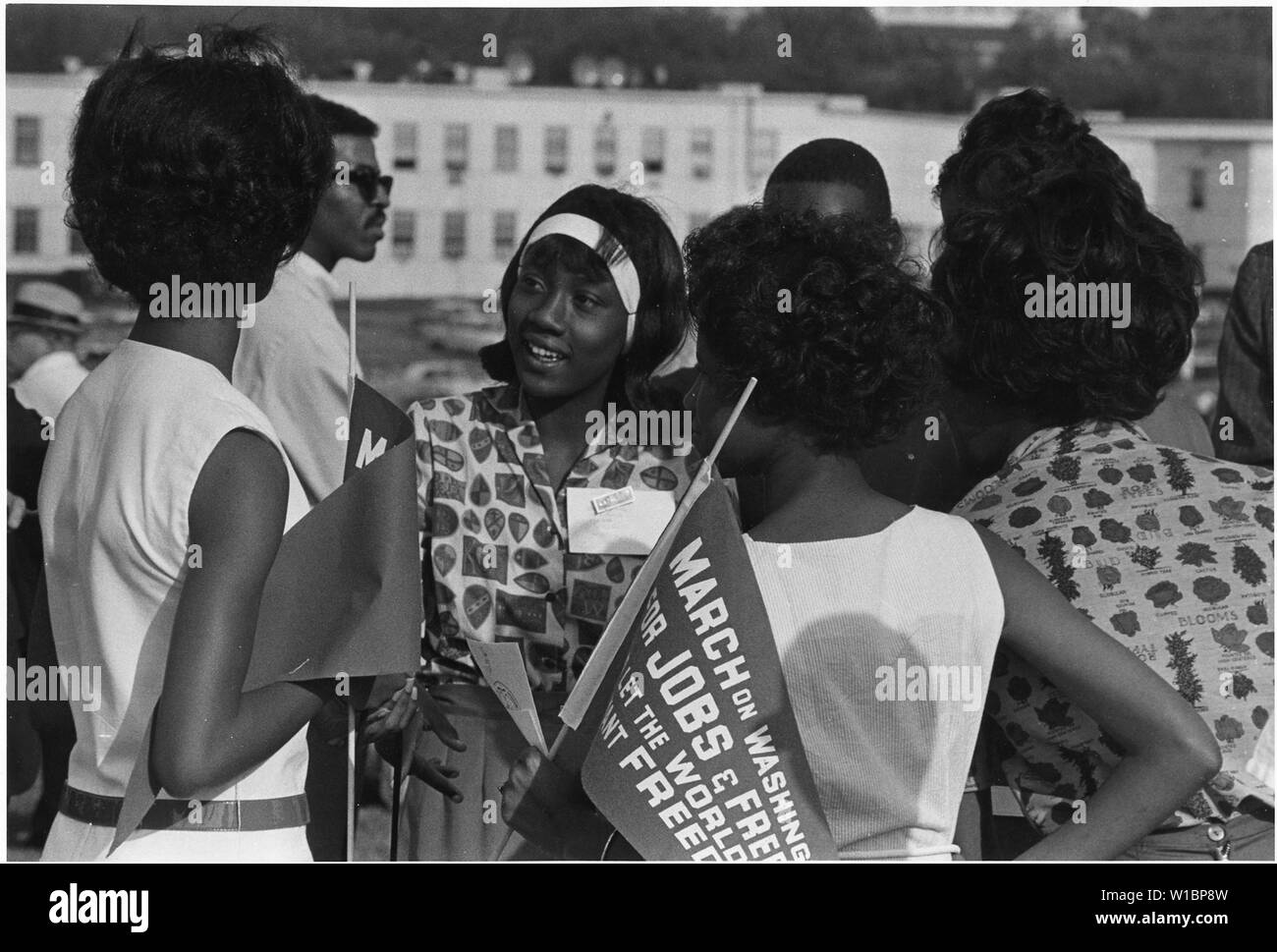 Civil Rights March on Washington, D.C. [A group of young women at the ...