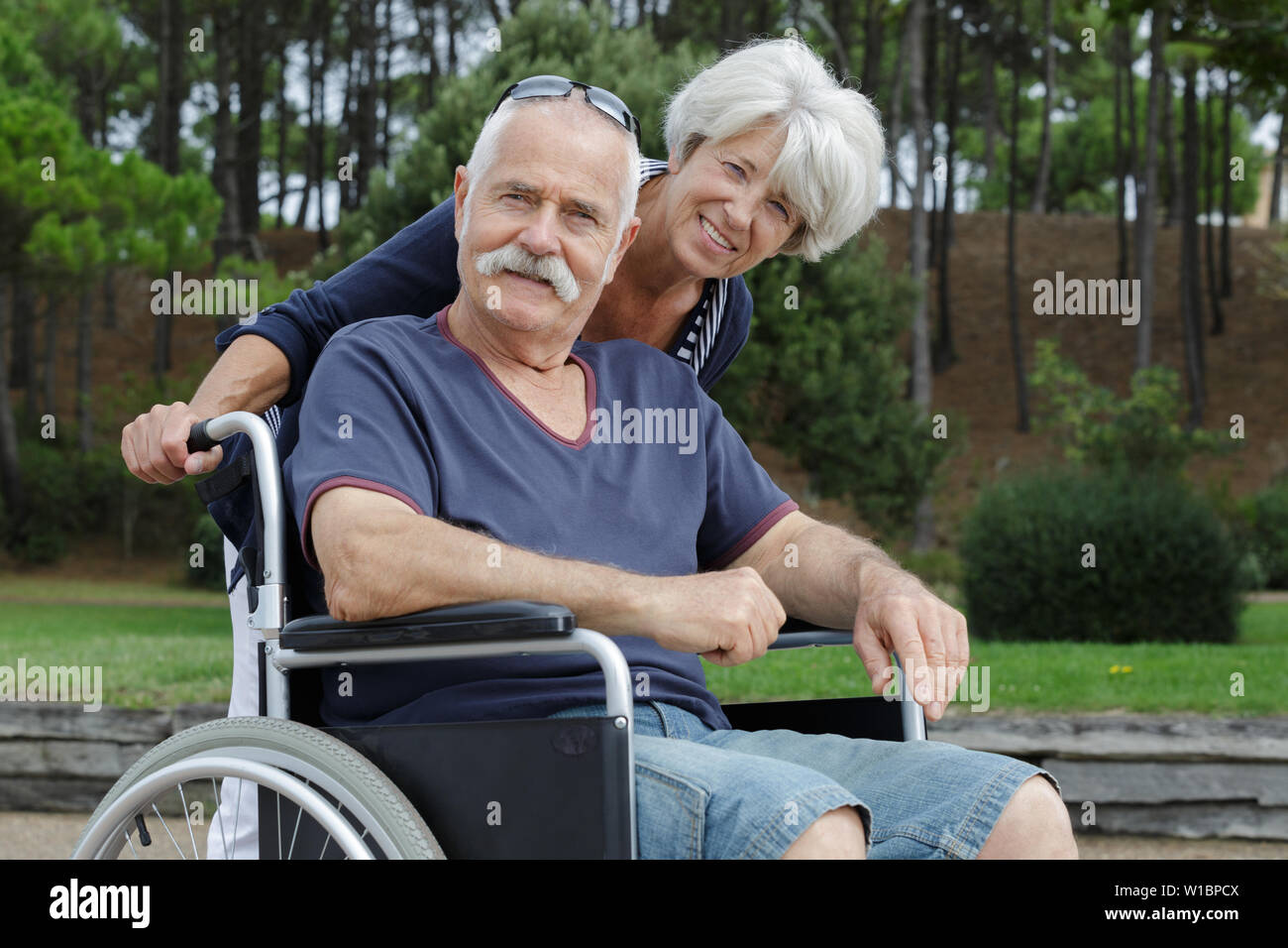 Portrait old invalid woman man hi-res stock photography and images - Alamy