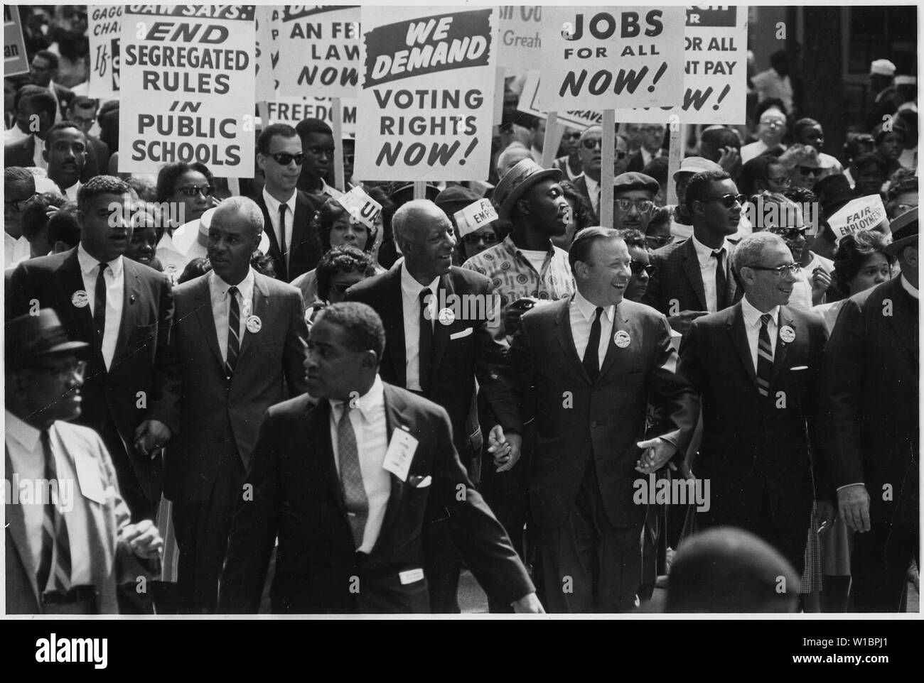 Civil Rights March on Washington, D.C. — [Leaders marching from the ...