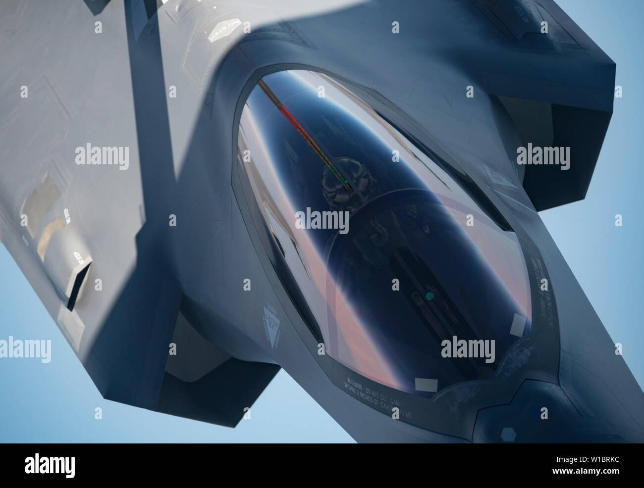A U.S. F-35A Lightning II conducts aerial refueling with a KC-10 ...