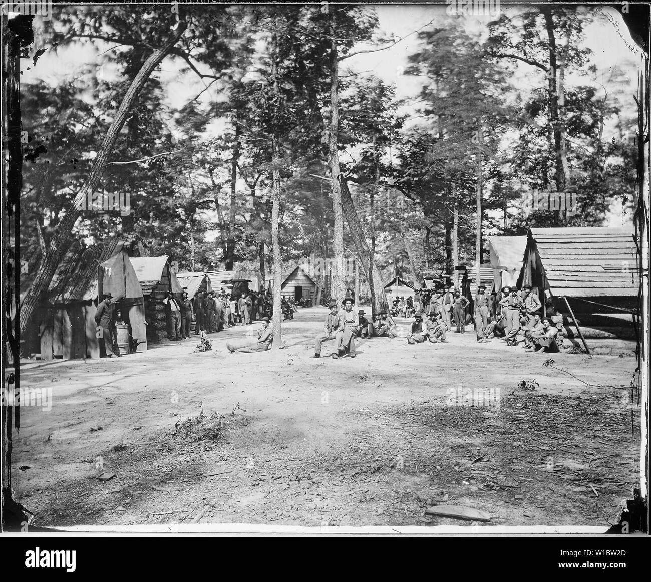 Co. of 21st Michigan Infantry, Sherman's veterans Stock Photo - Alamy